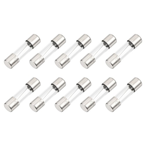 10 Pcs Fast Blow Glass Fuse 5x20mm 10A 125V Glass Tube Fuses for PCB ...