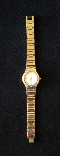 Armitron Gold Tone Watch 75/5732 WR-3ATM Link Band 6.5" Max Size New ...