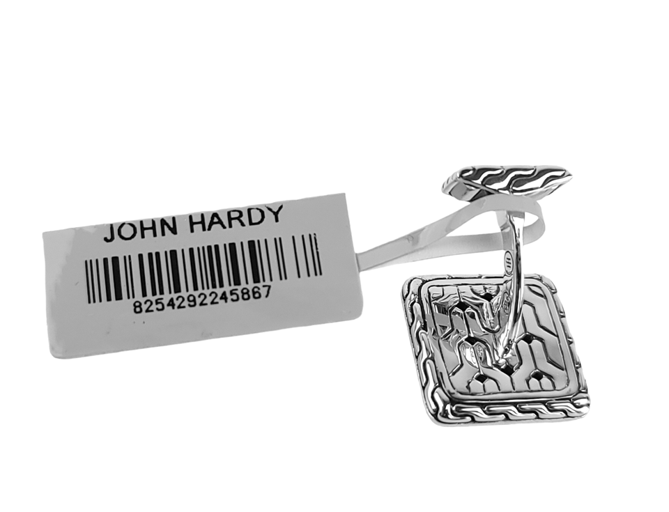 JOHN HARDY ST. SILVER CLASSIC CHAIN LAVA CUFFLINKS SMOKY QUARTZ $995 ...