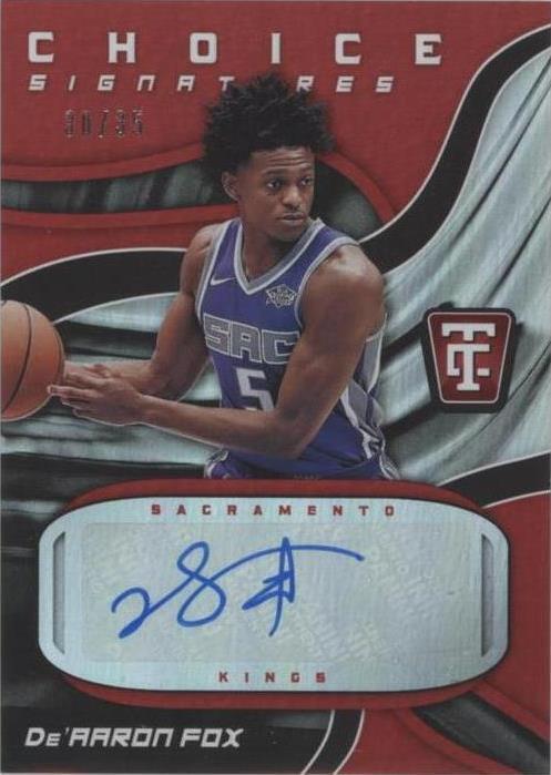 2017-18 Panini Totally Certified - Choice Signatures De'Aaron Fox #CS ...