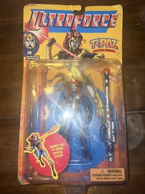 Ultra Force "Topaz" Ultra Hero #8 Galoob Figure 1995 w/Energy Rod ...