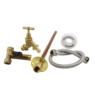 Outside Tap Kit Complete With Though Wall Plate & Tee & Flexible ...