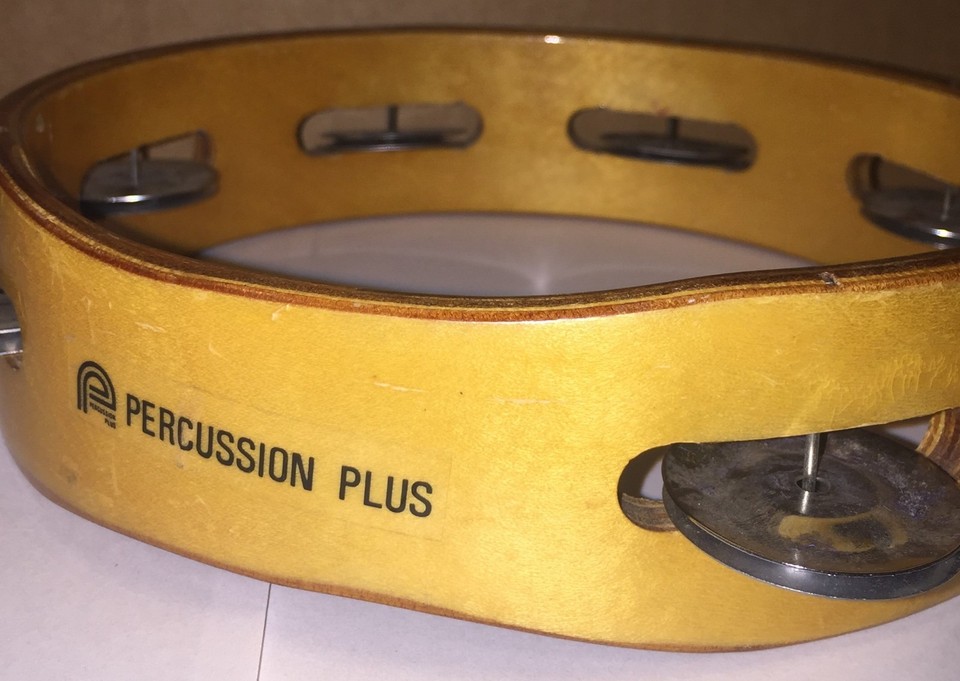 Percussion Plus Tambourine 8" Double Row Bells Jingles Hand Held | eBay