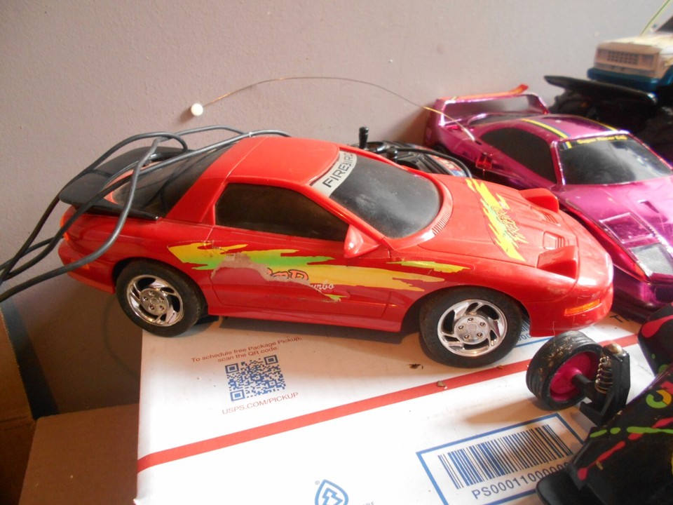 (4) Vintage Remote Control Cars,Truck With Controllers New Bright Etc ...