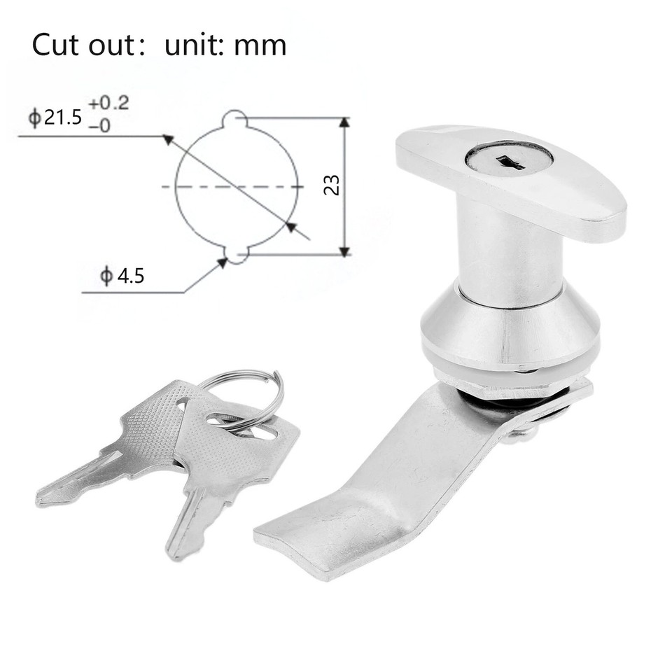 1/2x T Handle Cabinet Lock Cam Locks Cabinet Door Handle Electric ...