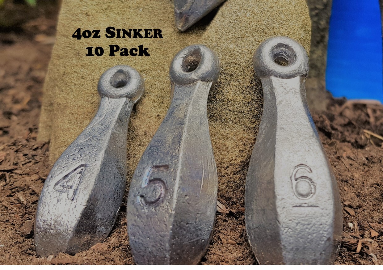 Fishing Sinkers Deep Sea Snapper Sinkers 10 Pack Sizes 1oz - 16oz FREE ...