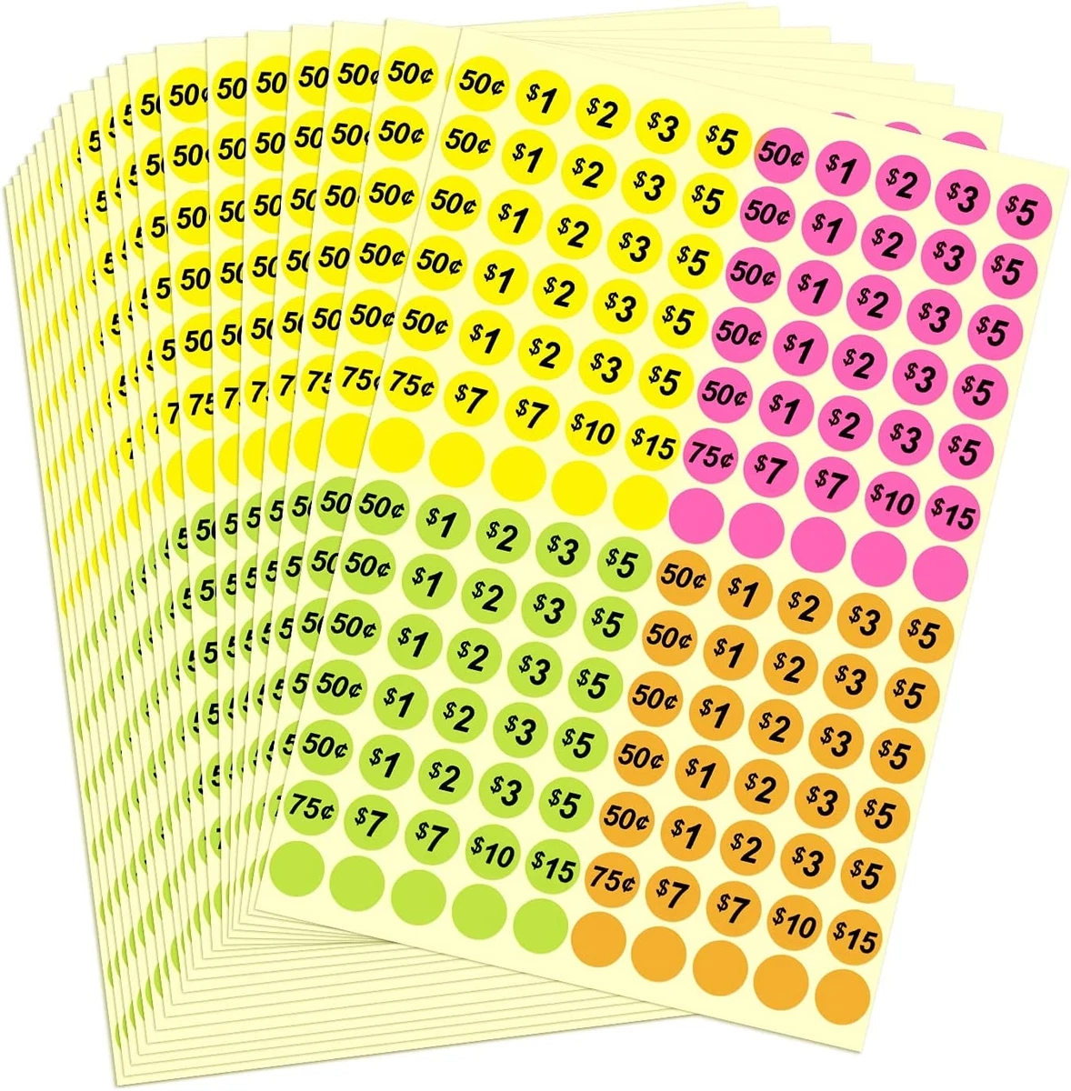 Garage Sale Price Labels