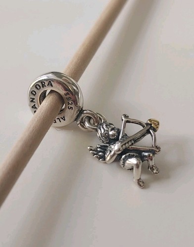 Pandora # 791251 Cupid w Bow & Gold-Tip Arrow S925 ALE Dangle Charm ...
