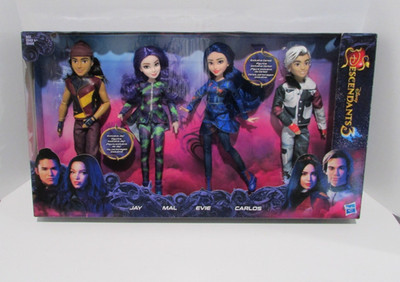 Descendants 3 Isle of the Lost 4 Dolls Set Carlos Evie Mal Jay SEALED ...