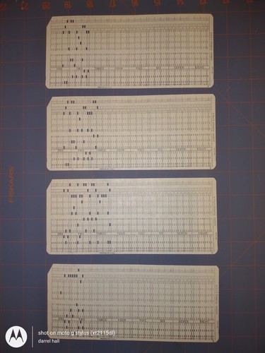 Mainframe Computer Data Punch Card Lot of 10 OEI 80 Column Computer ...