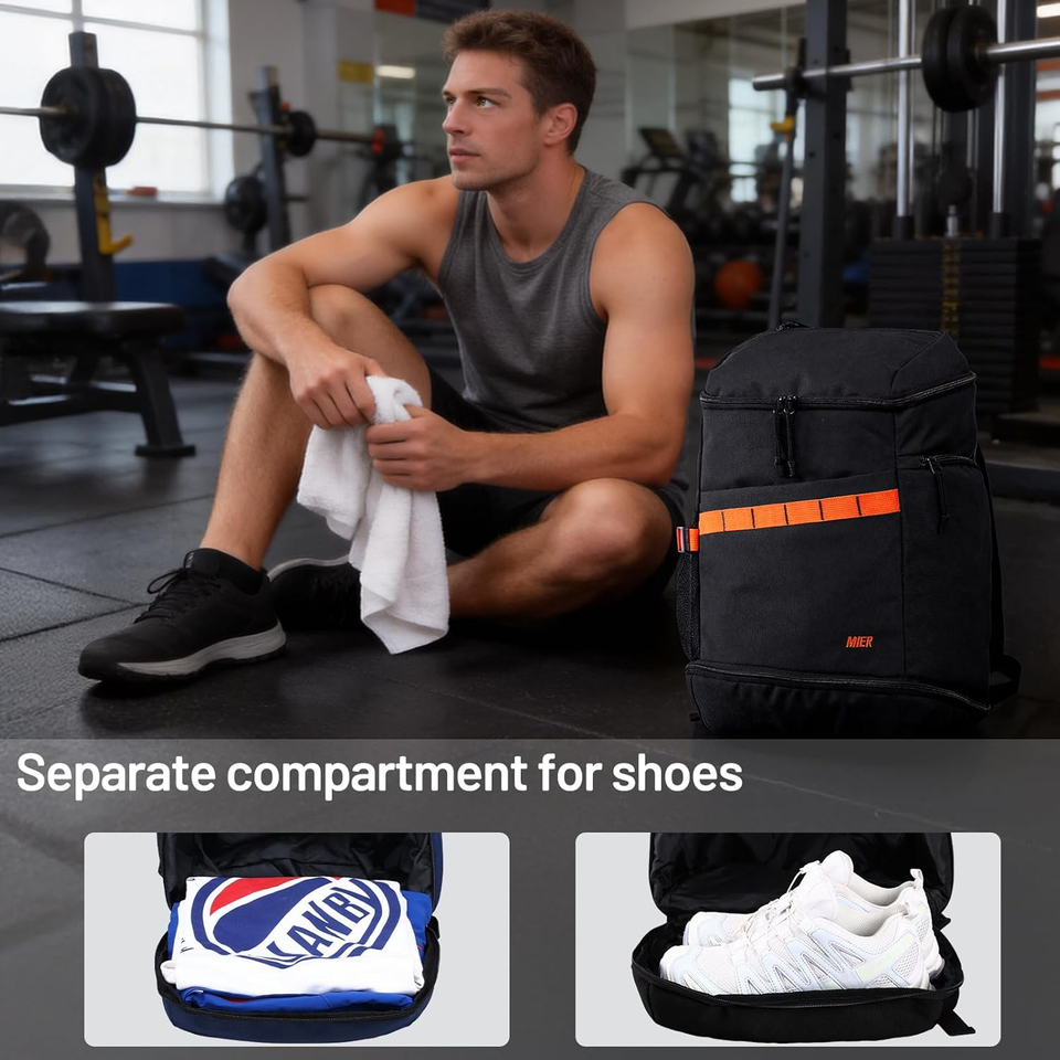 MIER Basketball Backpack with Shoes Compartment Ball Holder Large ...