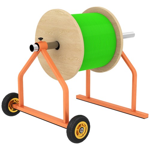 Wire Spool Rack, Portable Cable Caddy with Wheels, Wire Dispenser Rack ...