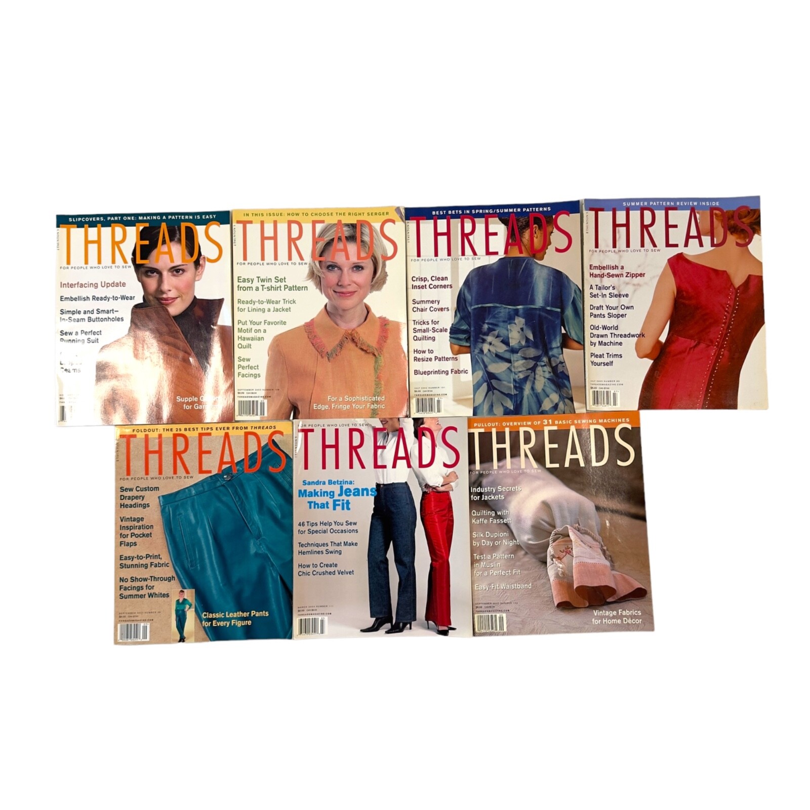 Threads Sewing Magazine Lot Of 7 2000 2001 2002 2003 2004 | eBay
