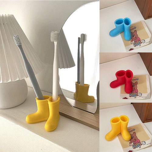 Cartoon Rack Creative Rain Boots Silicone Organizer Toothbrush Holder ...