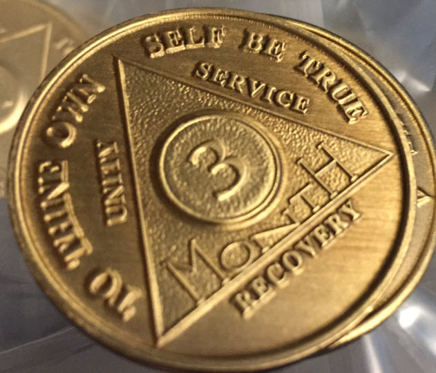 Serenity Prayer Medallion AA Alcoholics Anonymous Bronze Chip Coin ...