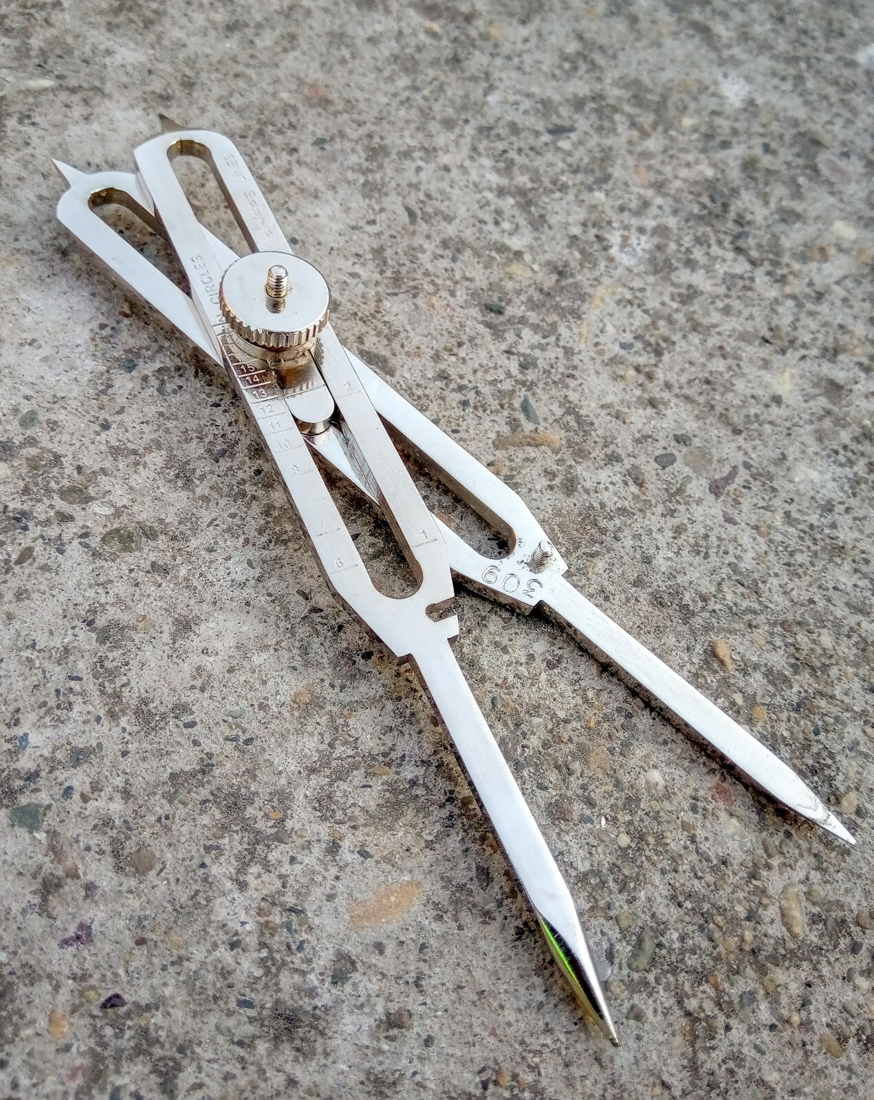 Antique Brass Drafting Tool Proportional Divider Compass Scientific ...