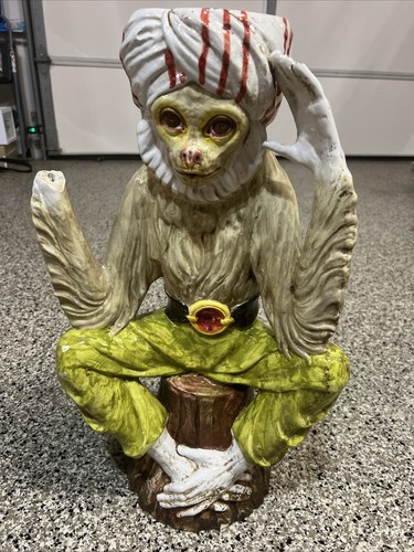 Mid Century Modern Ceramic Seated Monkey Table Stand Sculpture Italy ...