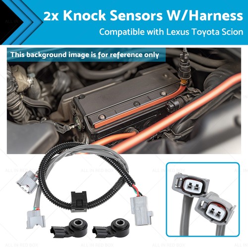 2 x Knock Sensors With Harness Suitable for Lexus Scion Toyota ...
