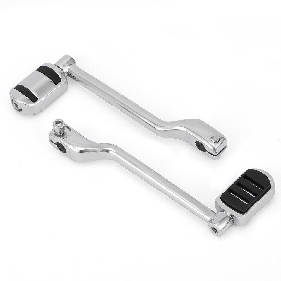 NEW Chrome&Black Extend Heel Toe Shift Lever W/Shifter Peg For Harley ...