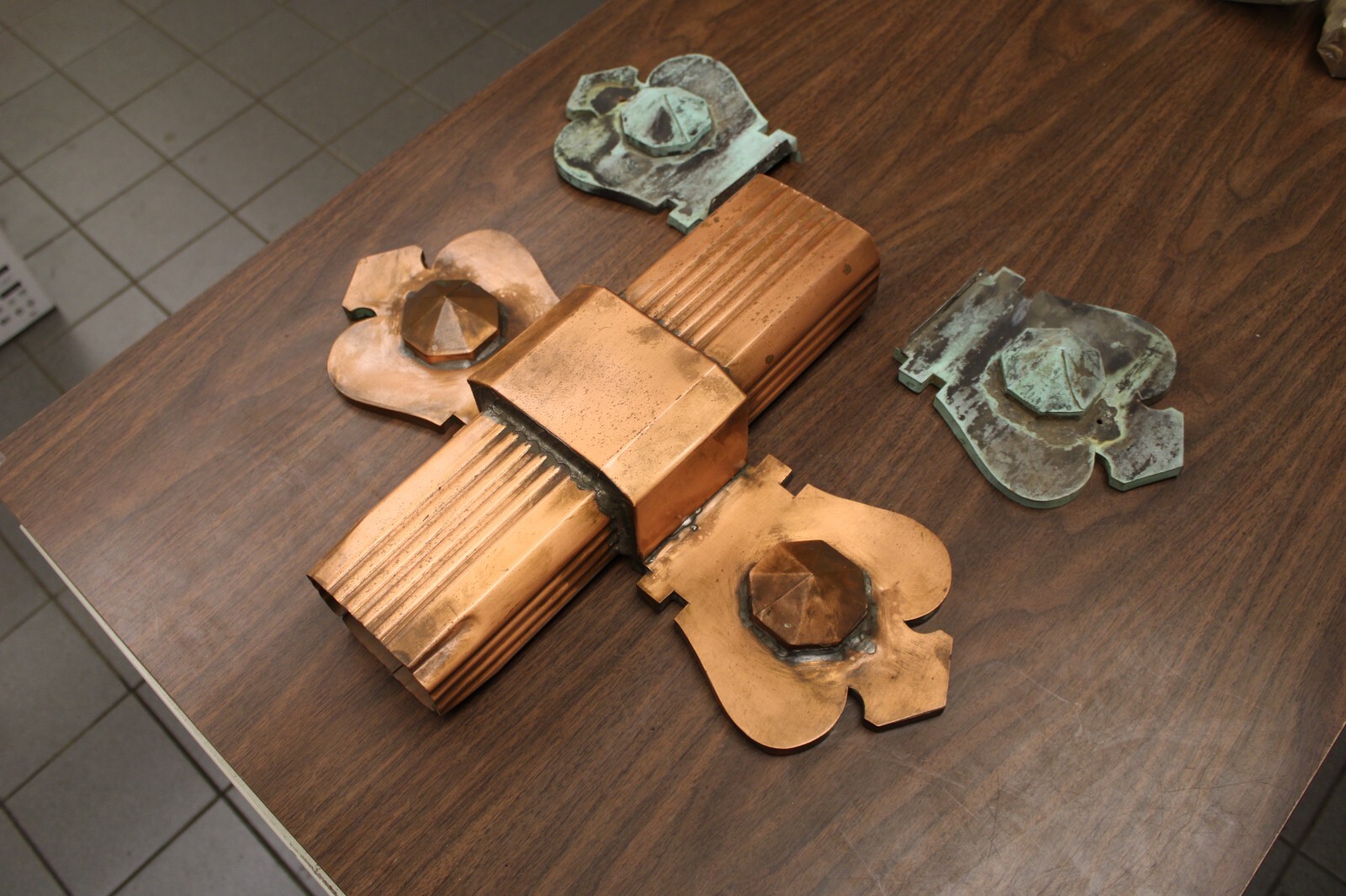 Antique Copper Gutter Downspout Leader Head-Collector Box-Scupper-Box ...