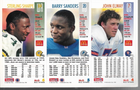 1993 Game Day Sheet A 1 Of 3 D And B Sanders Thomas Aikman Elway Sharpe ...
