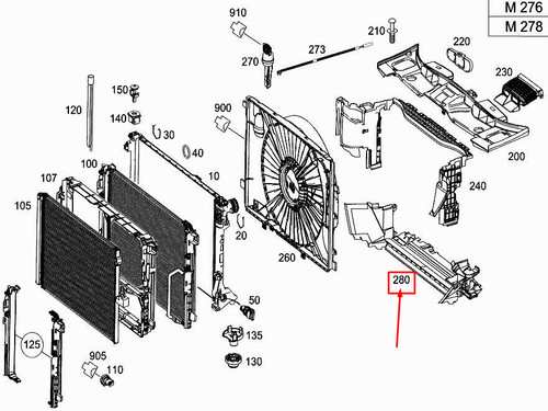 MERCEDES-BENZ CLS C218 LOWER RADIATOR AIR DUCT A2185050330 ORIGINAL NO ...