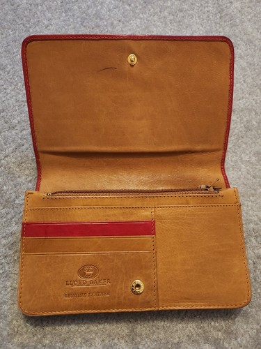 Ladies Lloyd Baker Red Real Leather Purse - Zip - Card Slots - Coin ...