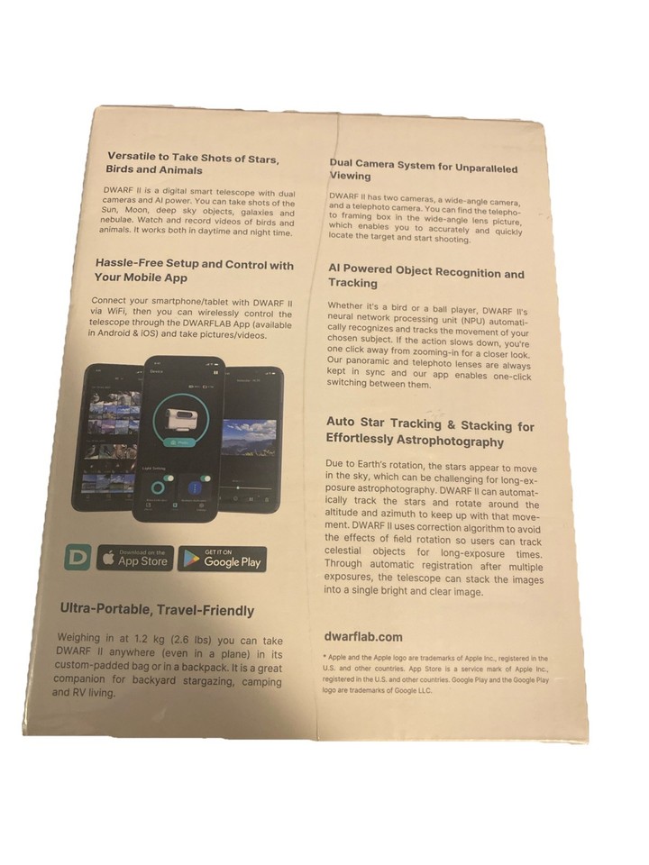 DWARF II Solar Elite Smart Telescope Solar with Solar Filters BRAND NEW ...