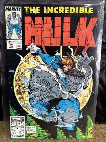 Incredible Hulk 344 KEY Todd McFarlane cover NEWSSTAND Marvel 1988 ...
