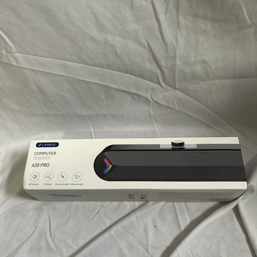 LENRUE Wired USB-Powered Computer Speaker A39 Pro in Black | eBay