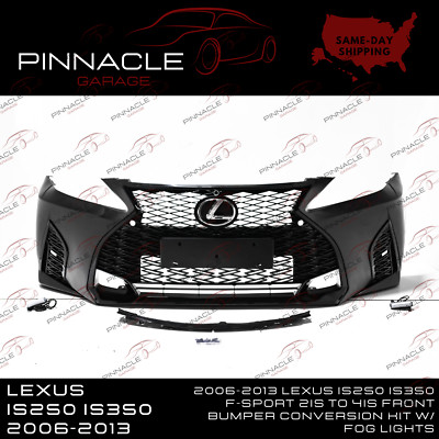 06-13 LEXUS IS250 IS350 F-Sport 2IS to 4IS Front Bumper Conversion W ...