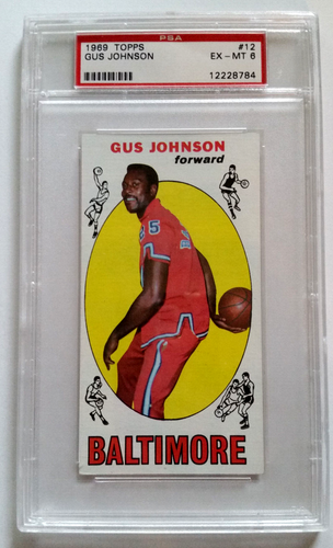 1969 Topps #12 Gus Johnson Card - Graded PSA 6 EX-MT | eBay