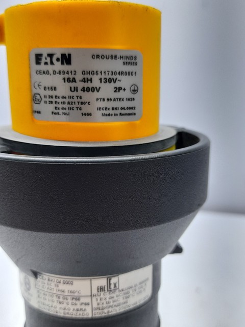 Eaton CEAG Crouse Hinds GHG5117304R0001 Power Connector Plug 16A-4H ...