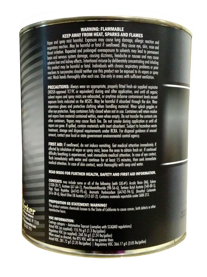 .75 Gallon Kirker Hot Rod Black Matte Finish Car Paint UA-70389 & Med ...