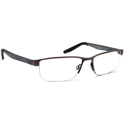 Nike Men's Eyeglasses 8138 071 Matte Gunmetal/Gray Half Rim Frame 56 ...