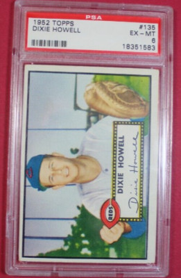 1952 TOPPS DIXIE HOWELL #135 PSA 6 EX-MT CHICAGO CUBS | eBay