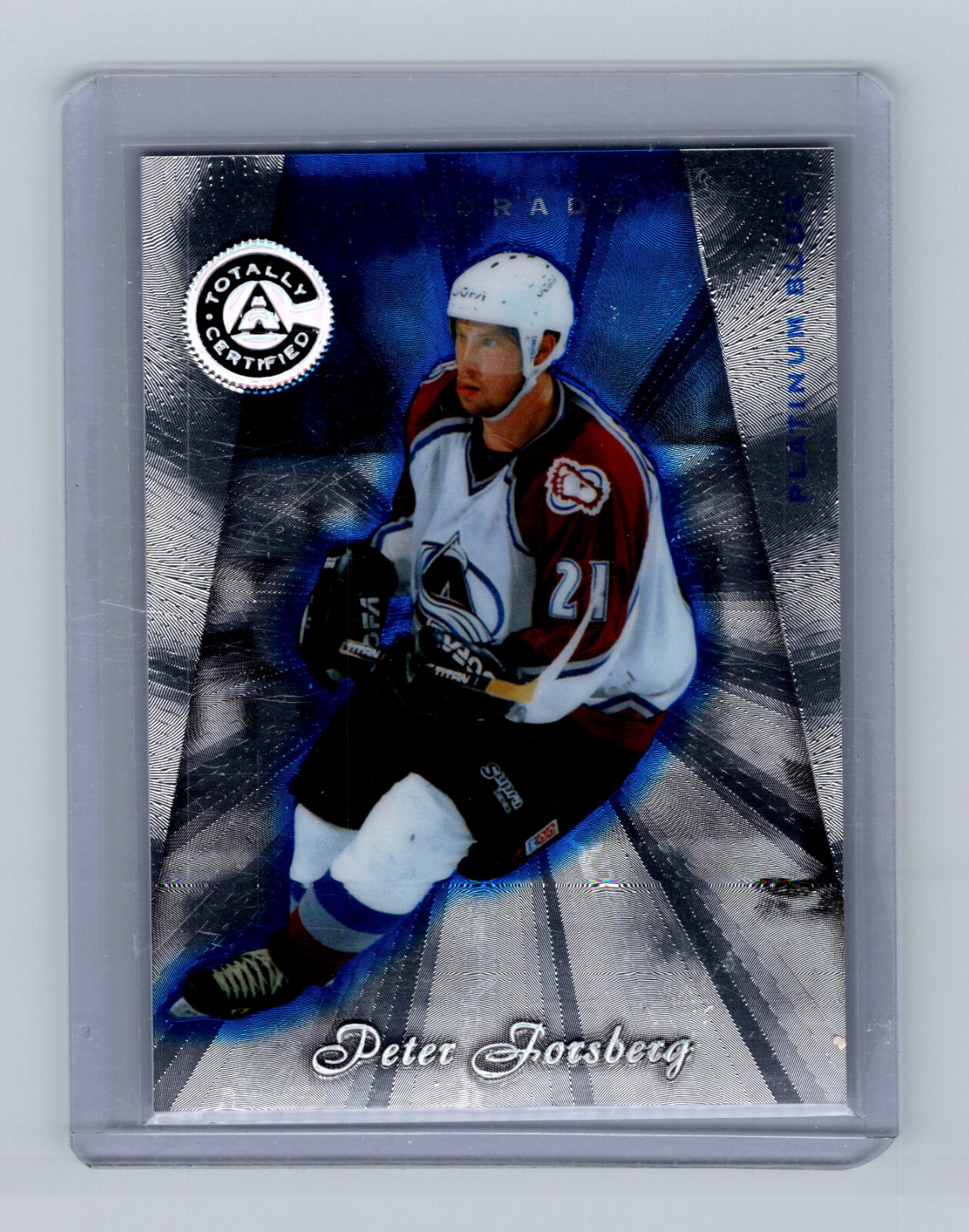 1997-98 Pinnacle Totally Certified - Platinum Blue #32 Peter Forsberg ...