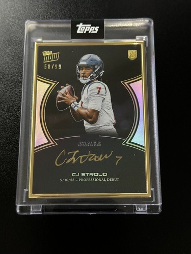 2023 Topps Now Rookie Campaign #CJRC-2A CJ Stroud Gold Framed On Card ...