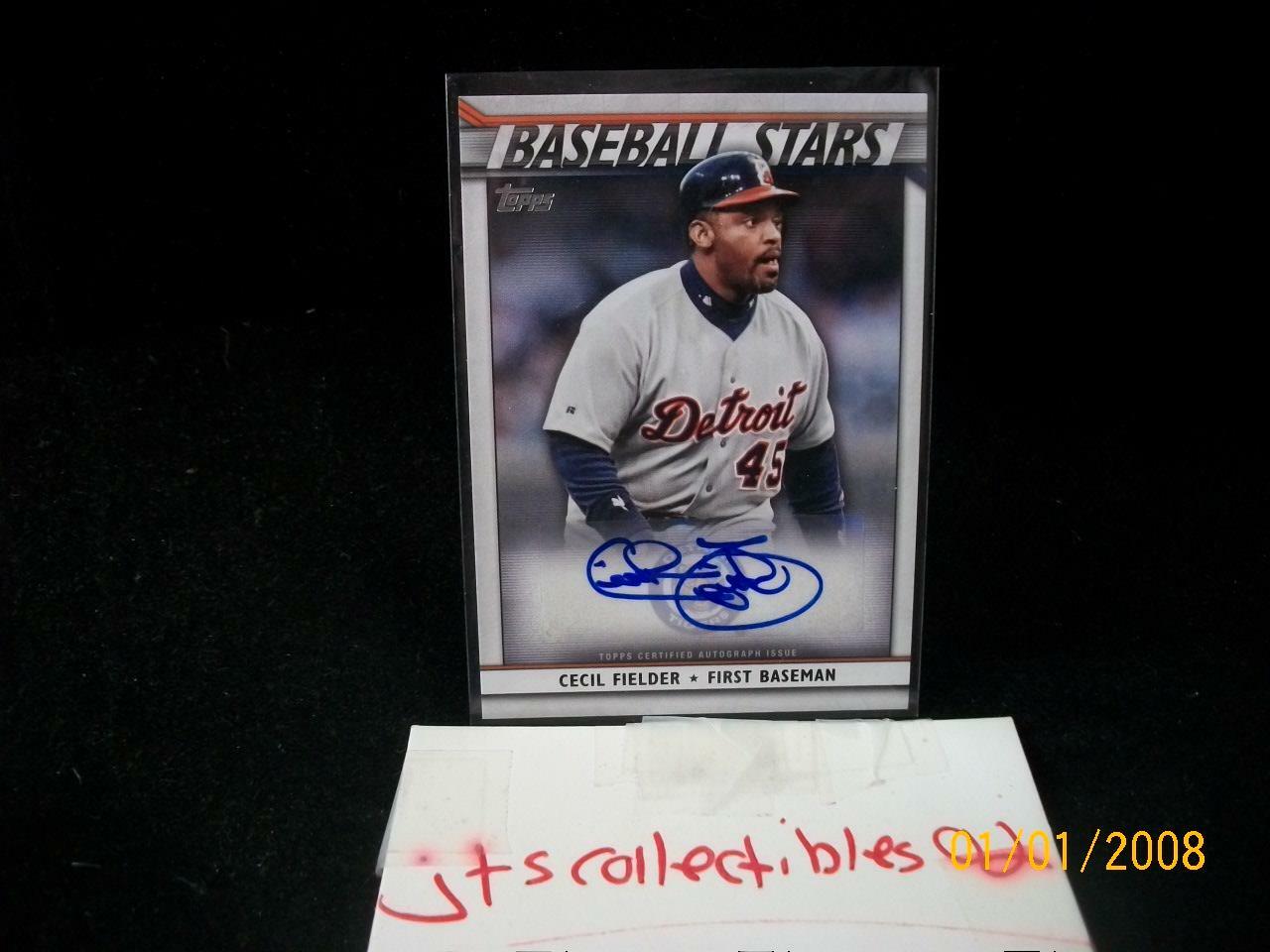 2020 Topps Series 1 Baseball Stars Cecil FIELDER Autograph Auto Tigers ...