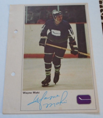 Wayne Maki Vancouver Canucks NHL Action Players 1971 -72 | eBay