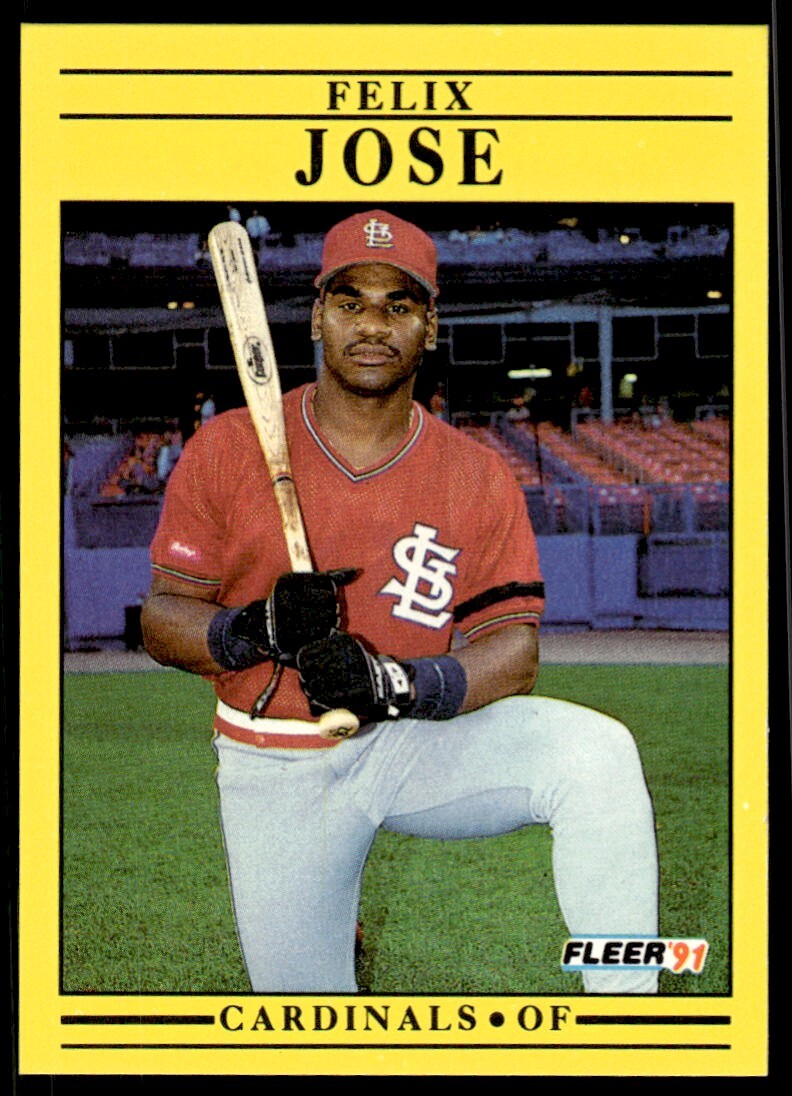 1991 Fleer Baseball Card Felix Jose St. Louis Cardinals #636 | eBay
