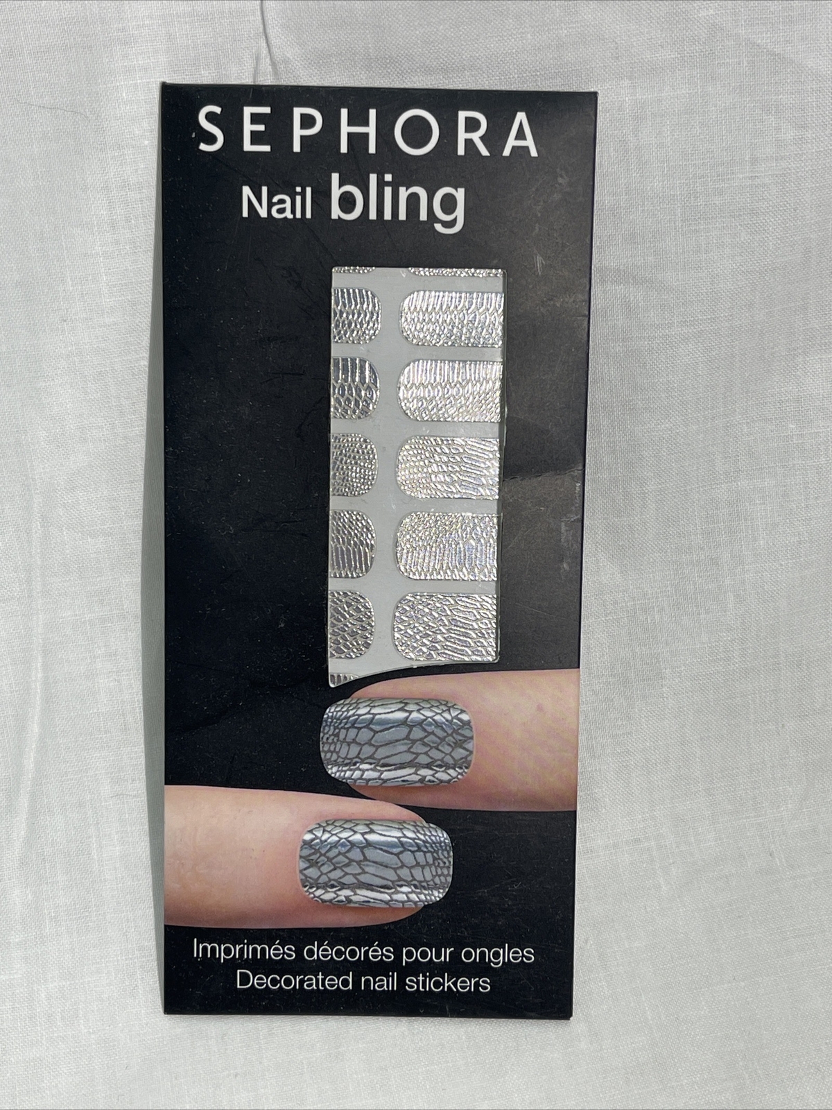 Sephora Nail Bling Decorated Nail Stickers - Silver Reptile Print NEW ...