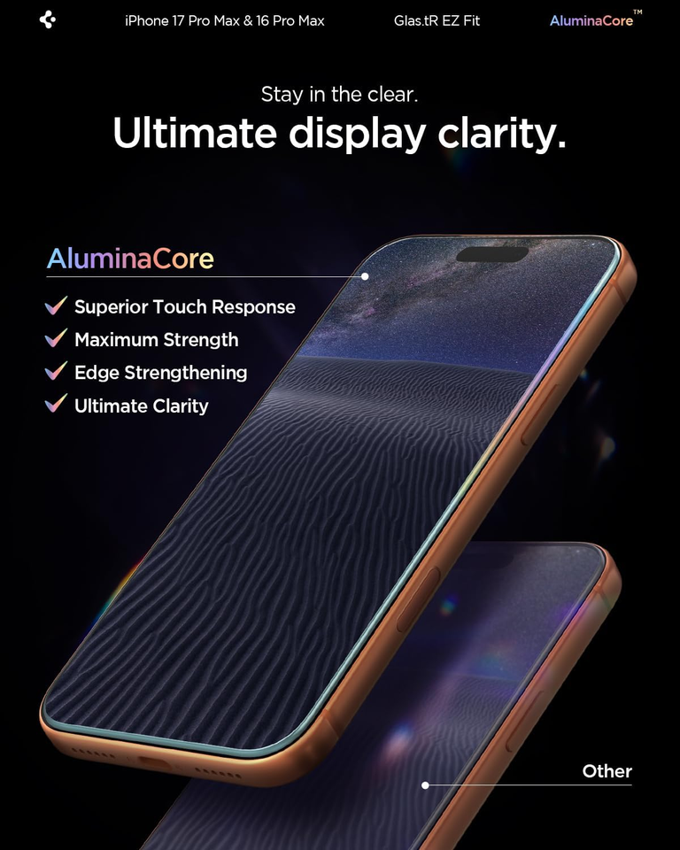 Spigen Glas.Tr EZ Fit Vetro Temperato Compatibile Con Iphone 17 Pro Max ...