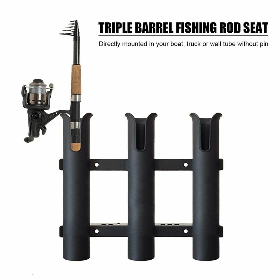 3 Tube Plastic Boat Fishing Rod Holders Removable Boat Marine Tube Rod ...
