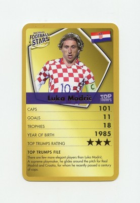 #TN17316 LUKA MODRIC Gold Foil Variation Football Card | eBay
