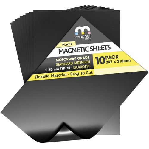 10 Magnetic Sheets A4 0.75mm for Crafts, Die Storage or Signs (Flexible ...