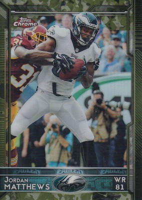 2015 Topps Chrome Camo Refractors Eagles Football Card #97 Jordan ...