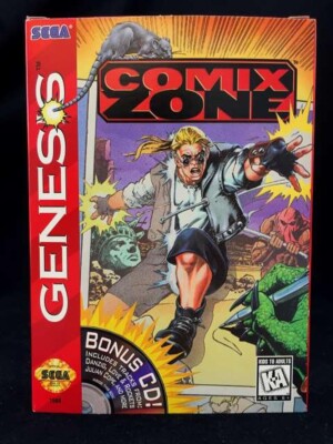 SEGA Genesis Comix Zone Paper Box version 1995 Authentic Genuine Game | eBay