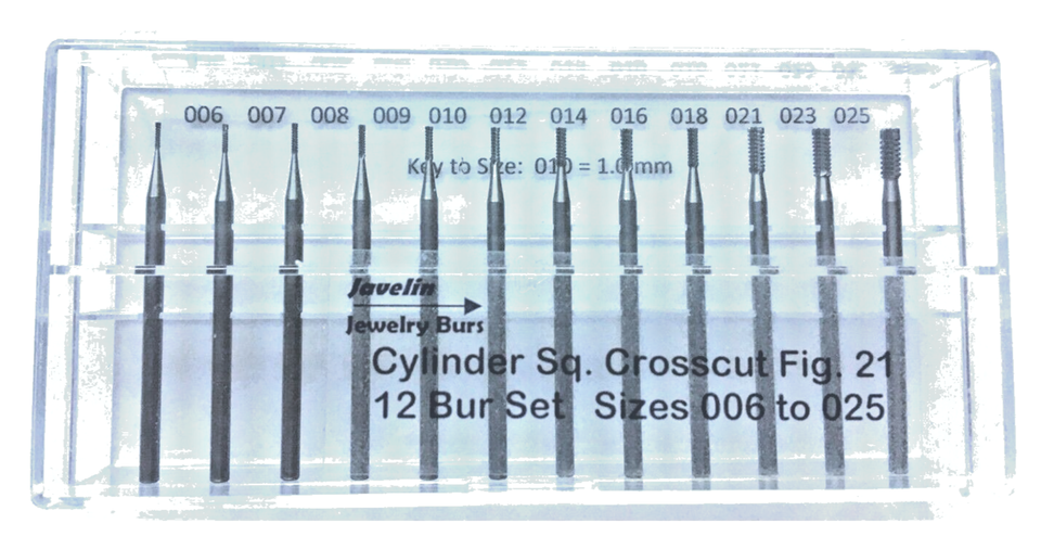 6 POPULAR JEWELERS BUR SETS: STONE SETTING, HART, CYLINDER, WHEEL ...