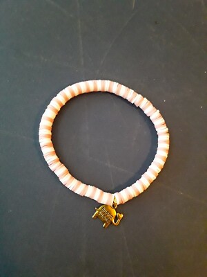 Elephant pink white clay Stretch Bracelet 8 " Buena Suerte good luck | eBay